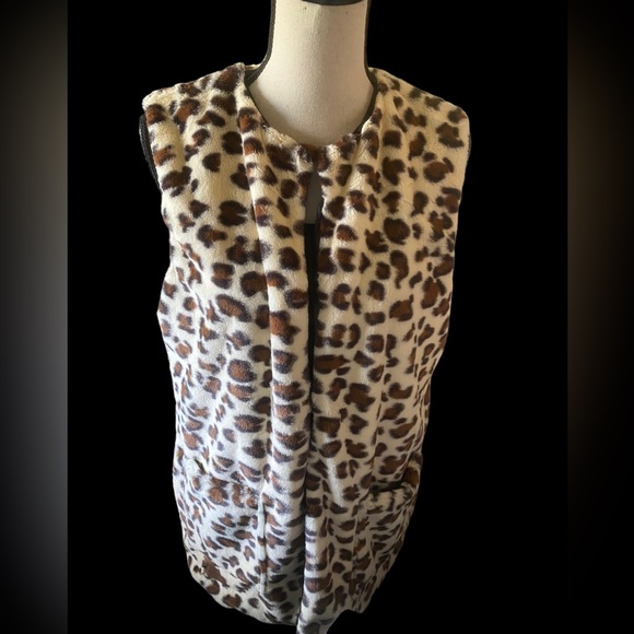 Jackets & Coats | Nwt Cheetah Vest Includes Clasps For Closure Fully ...